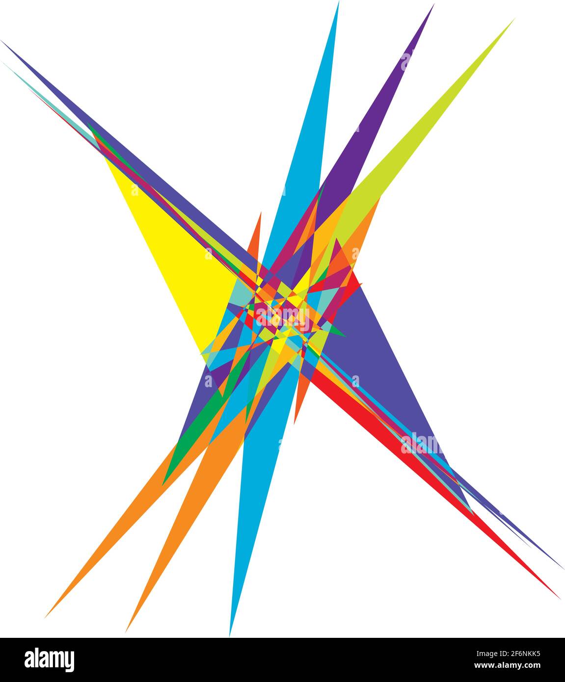 Vivid, vibrant abstract geometric, angular, edgy art. Random Picasso ...