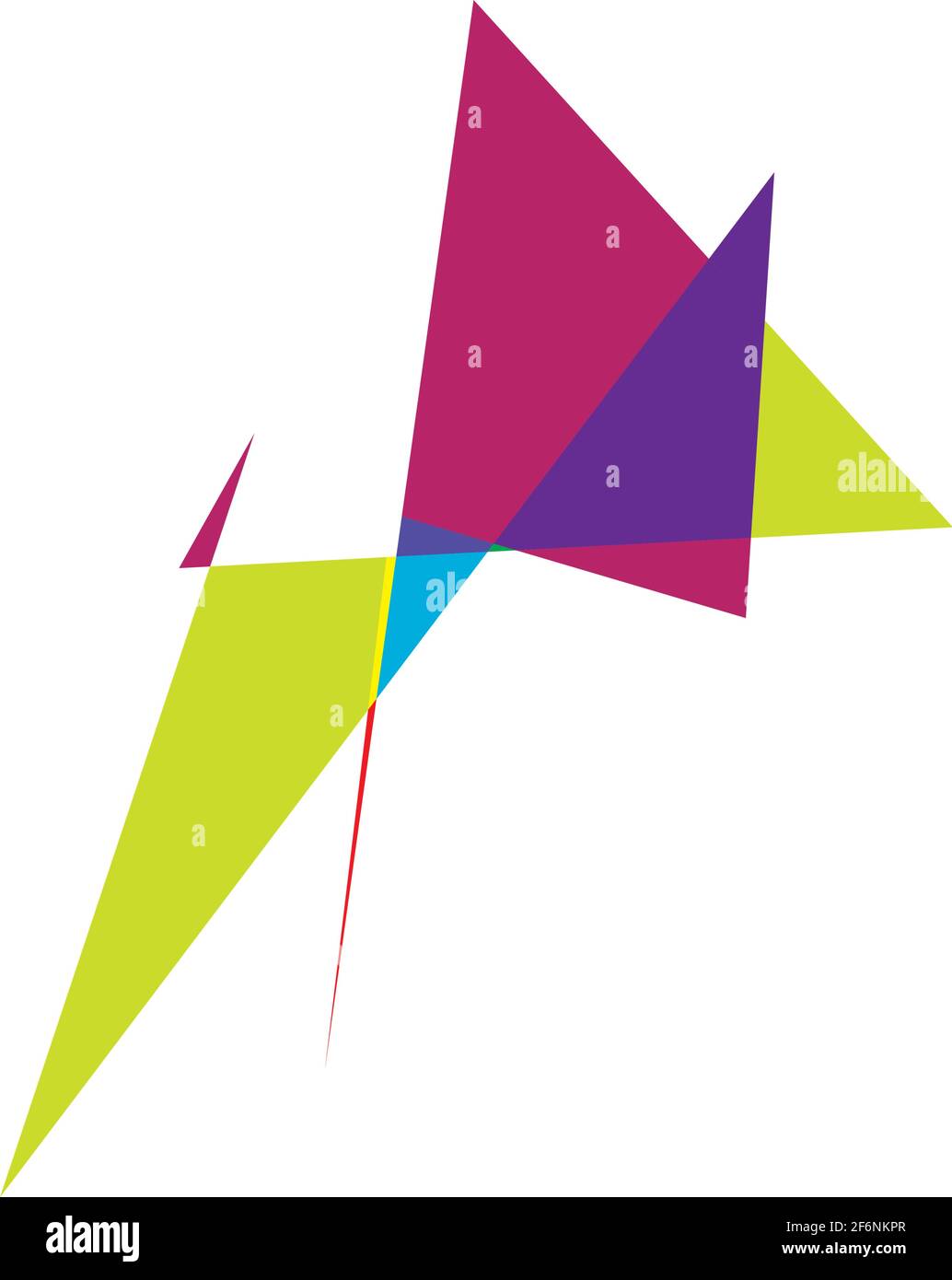 Vivid, vibrant abstract geometric, angular, edgy art. Random Picasso ...