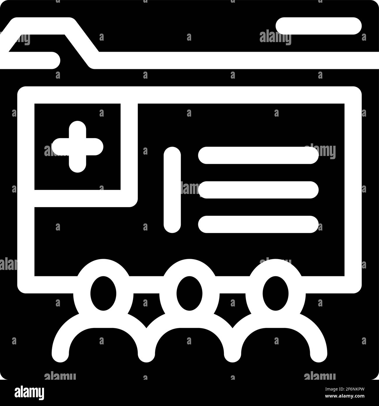 medical web site visiting people icon vector glyph illustration Stock ...
