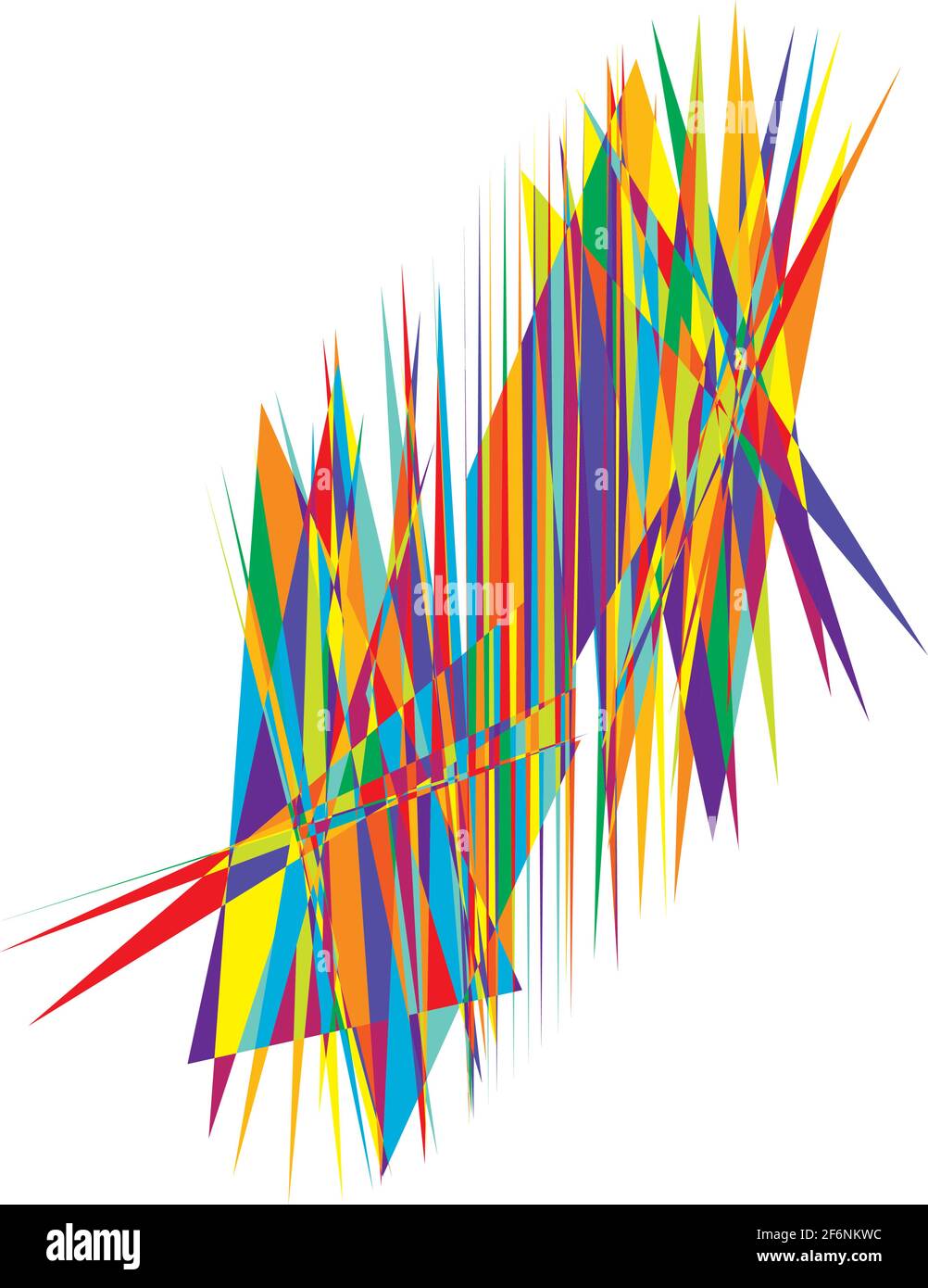 Vivid, vibrant abstract geometric, angular, edgy art. Random Picasso ...