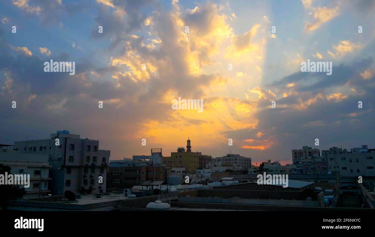 sunset with jeddah landscapes Stock Photo - Alamy