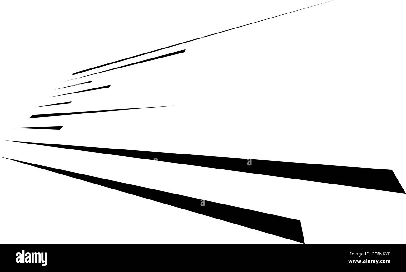 Dynamic 3D lines in perspective. Vanishing, diminishing lines, stripes ...