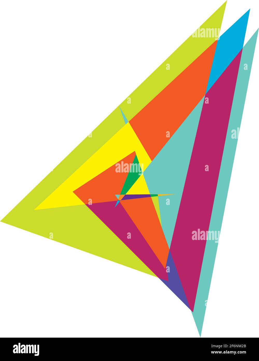 Vivid, vibrant abstract geometric, angular, edgy art. Random Picasso ...