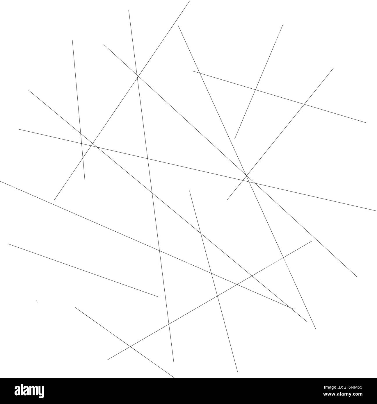 Random intersecting lines, stripes abstract geometric vector illustration. Chaotic dissaray of ...