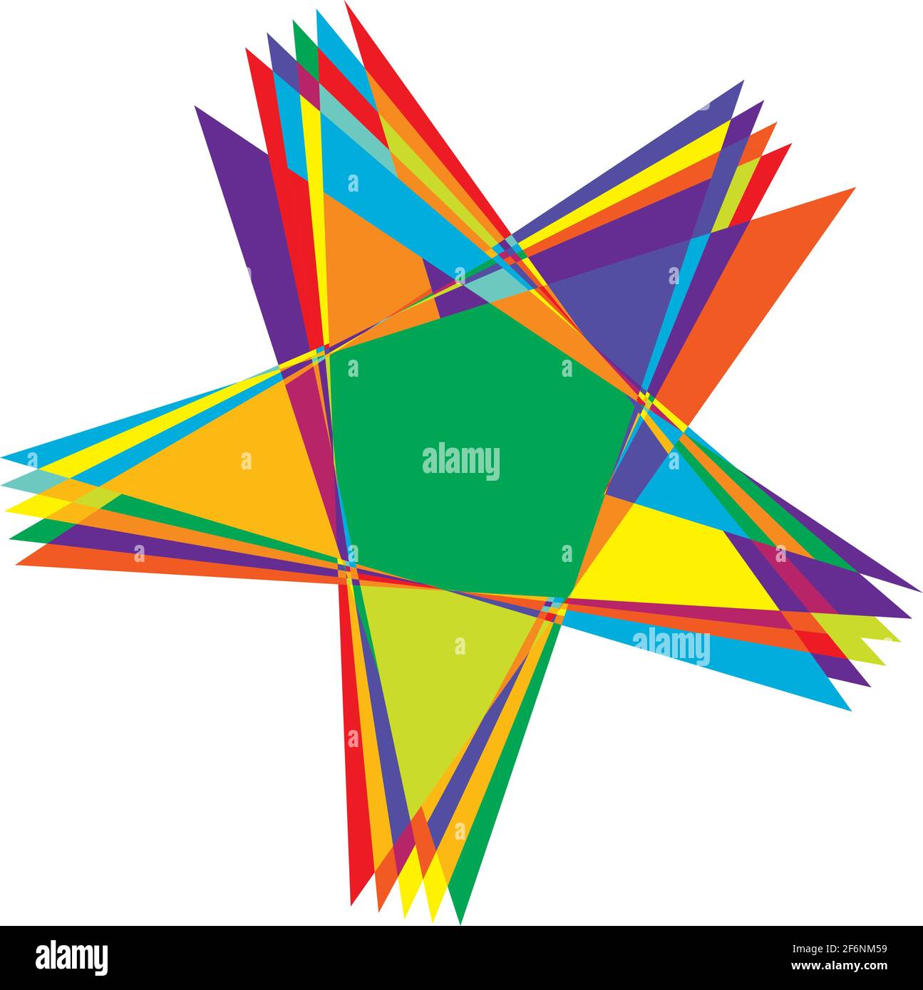 Vivid, vibrant abstract geometric, angular, edgy art. Random Picasso ...