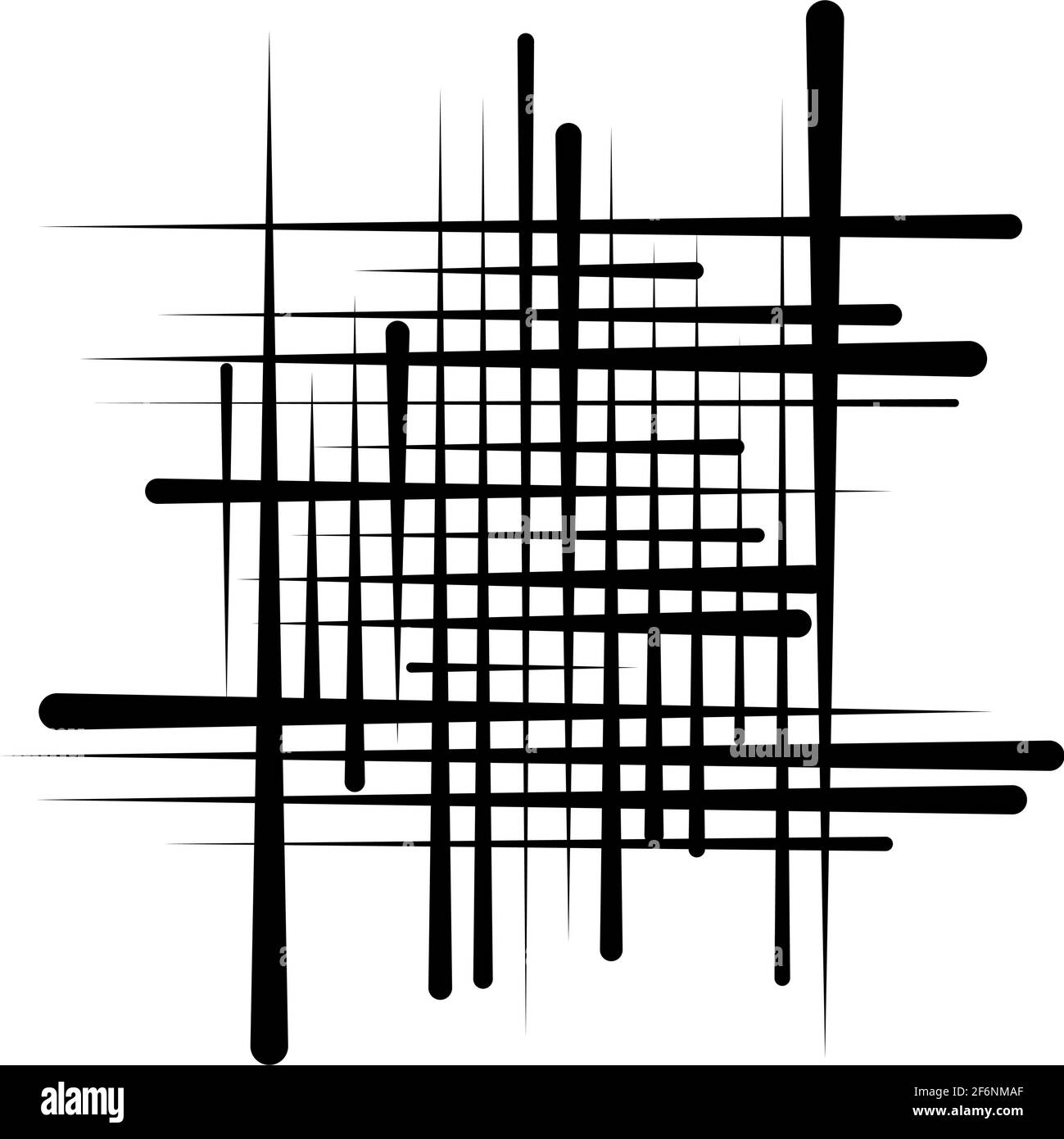 Abstract grid, mesh, lattice, grating geometric element. Cellular, reticular pattern with random ...