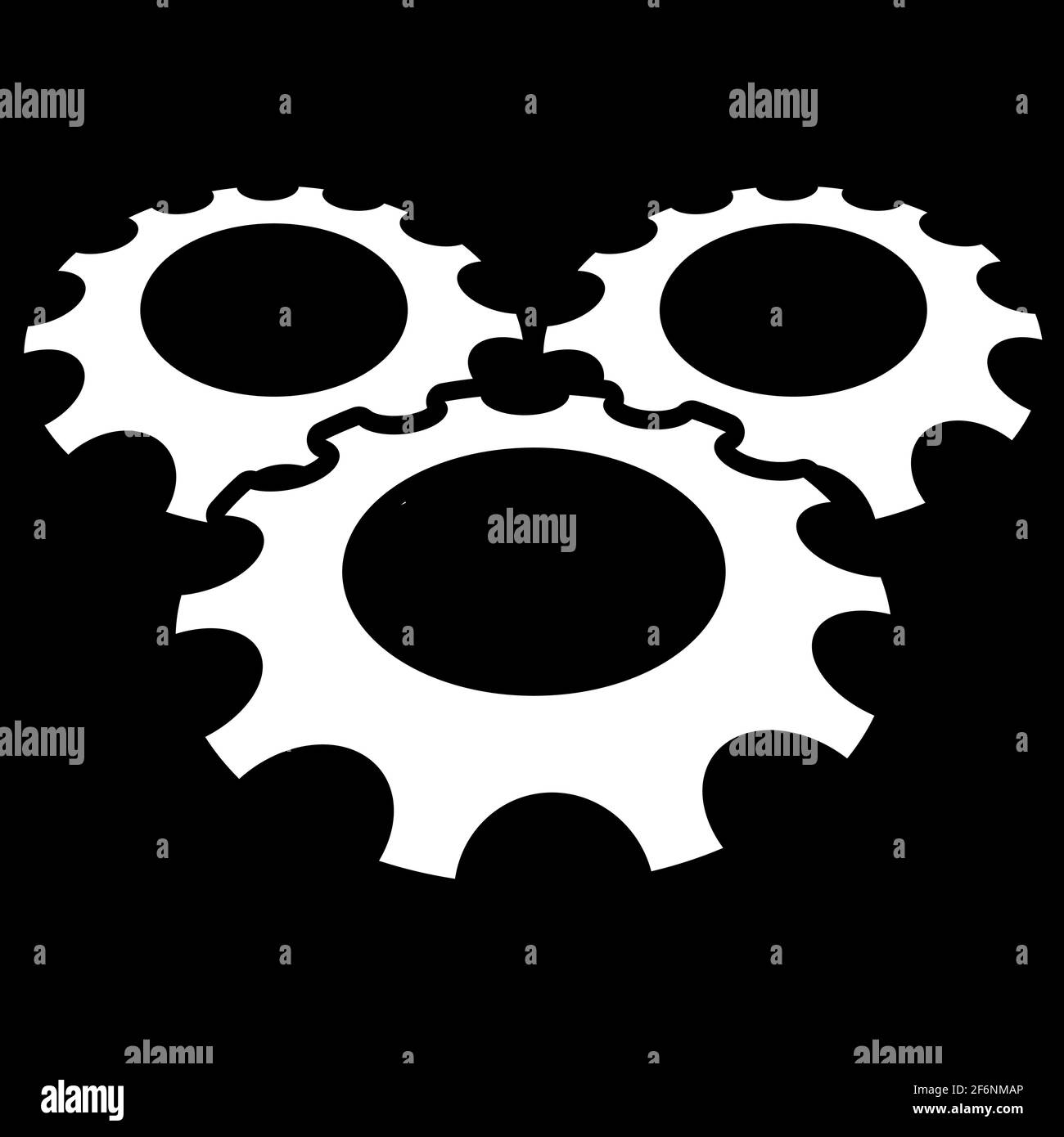 Gear, gearwheel, cogwheel icon, symbol, logo for repair, maintenance ...