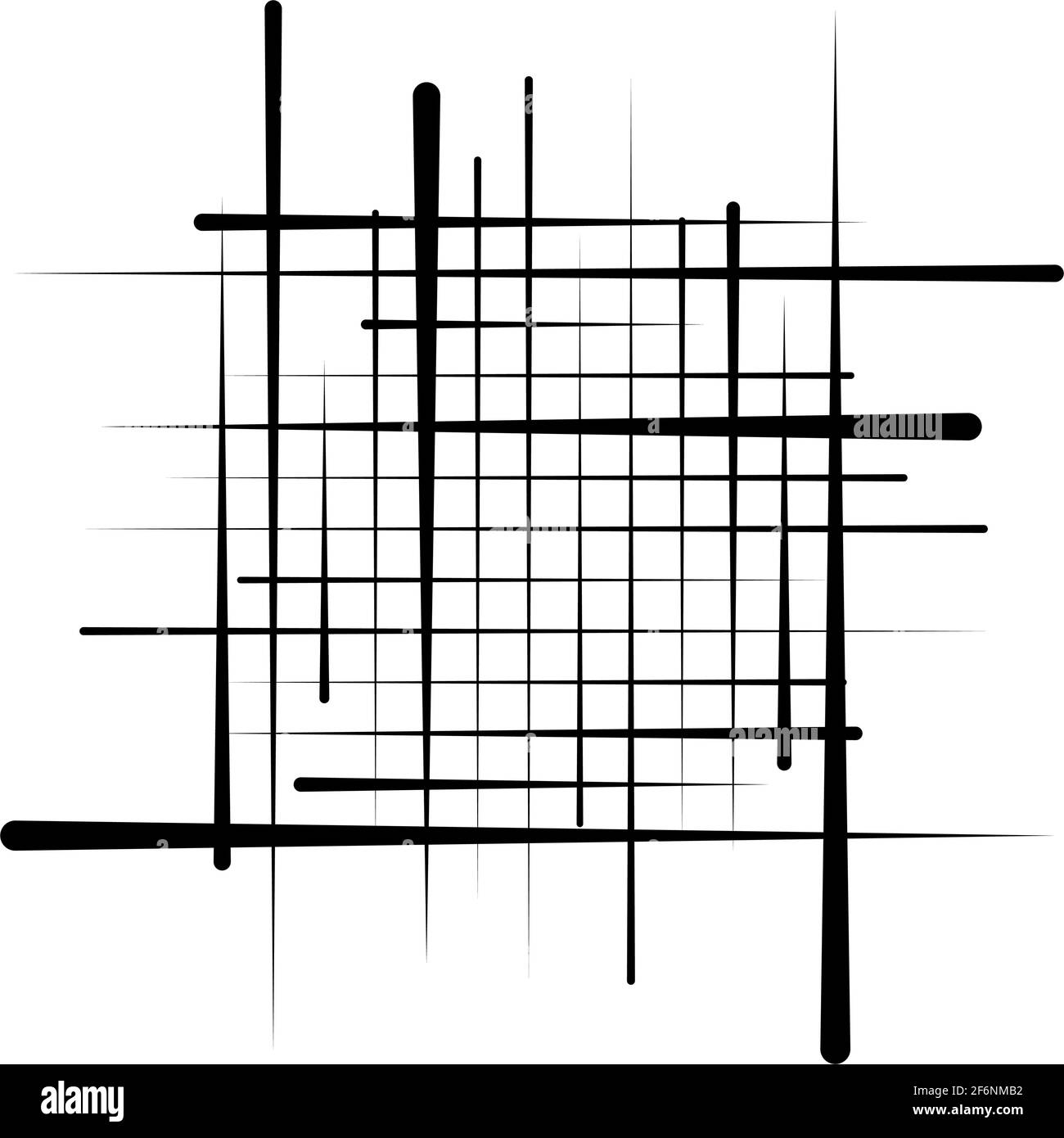 Abstract grid, mesh, lattice, grating geometric element. Cellular, reticular pattern with random ...