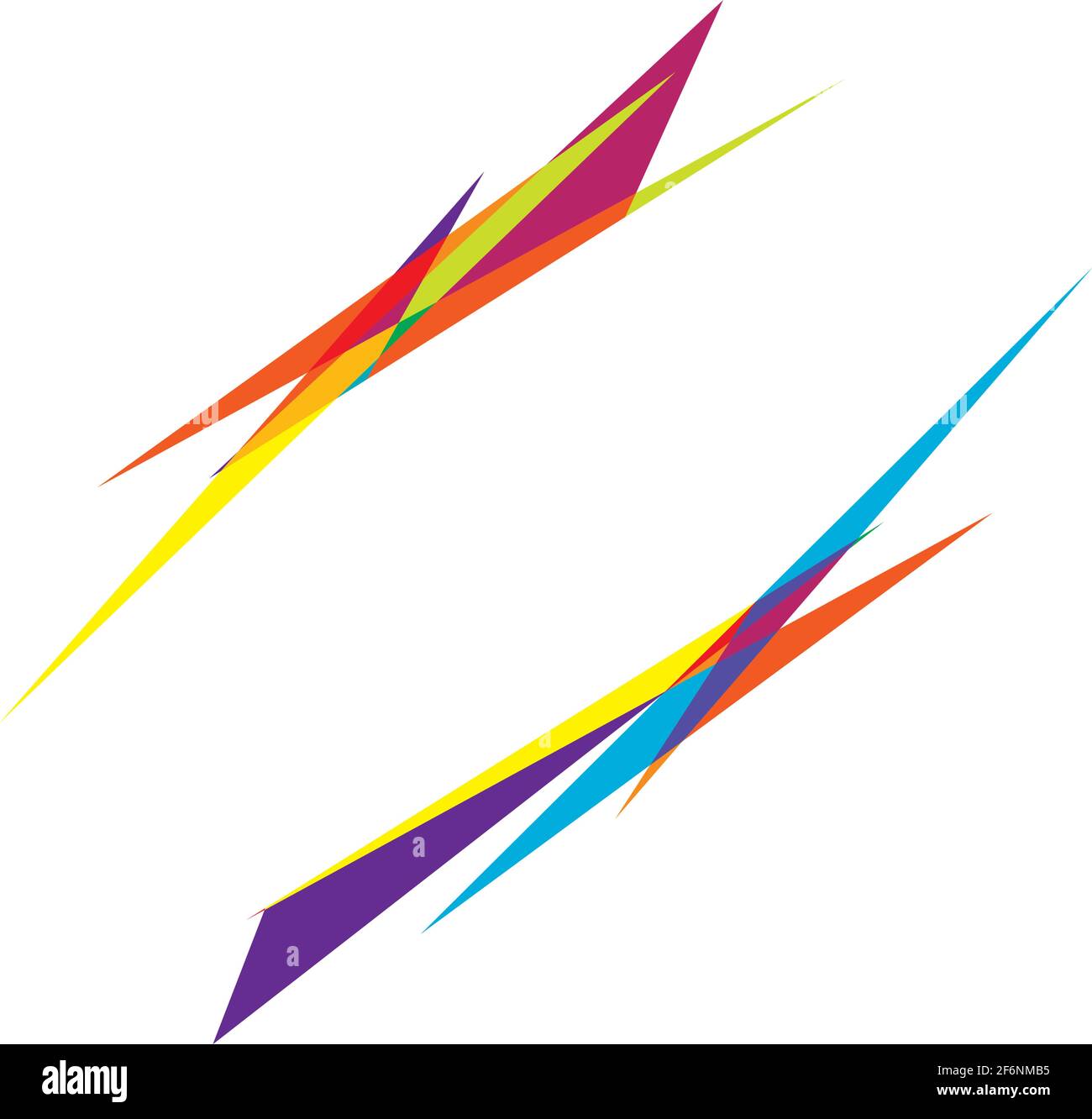 Vivid, vibrant abstract geometric, angular, edgy art. Random Picasso ...