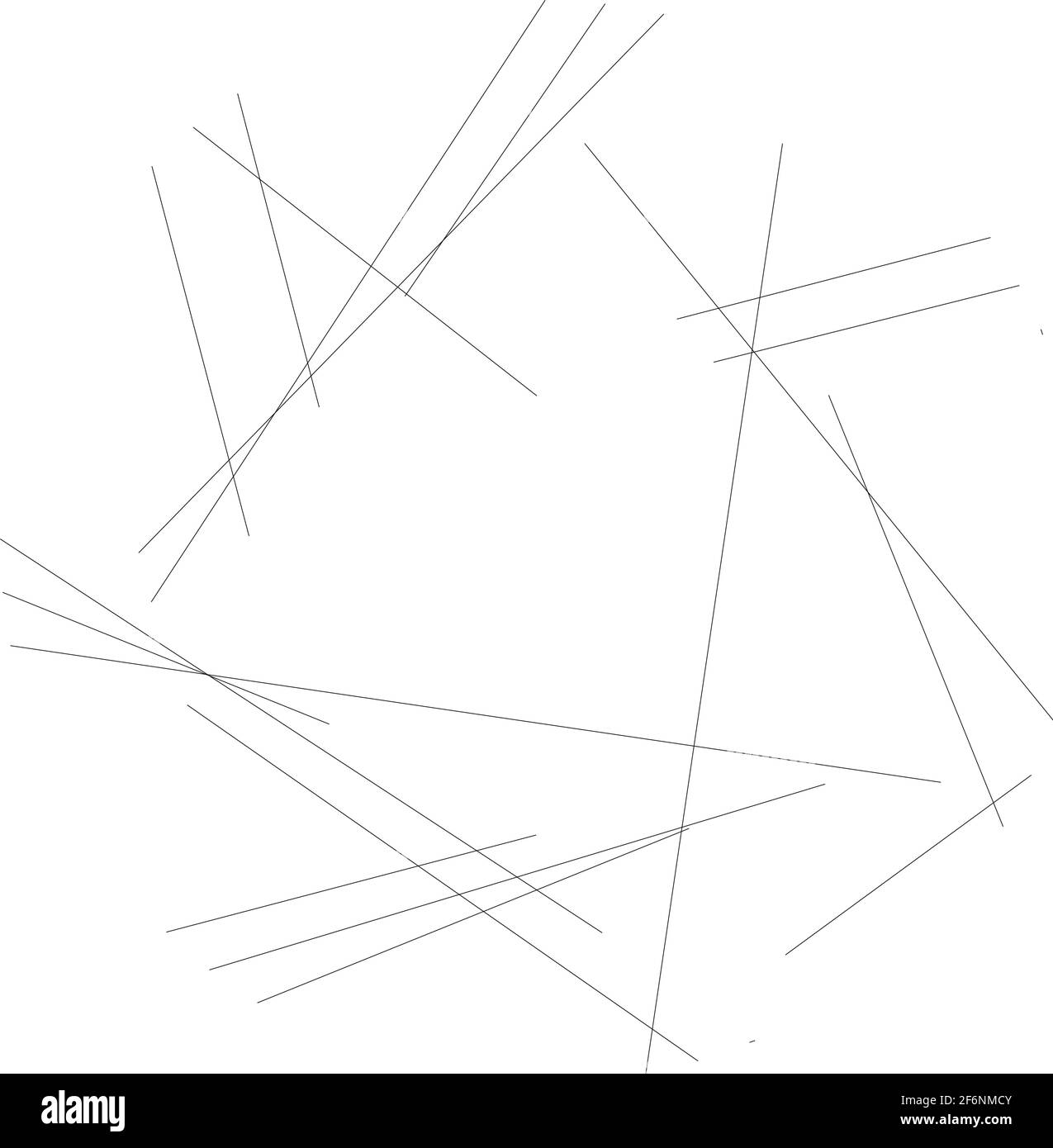 Random intersecting lines, stripes abstract geometric vector illustration. Chaotic dissaray of ...