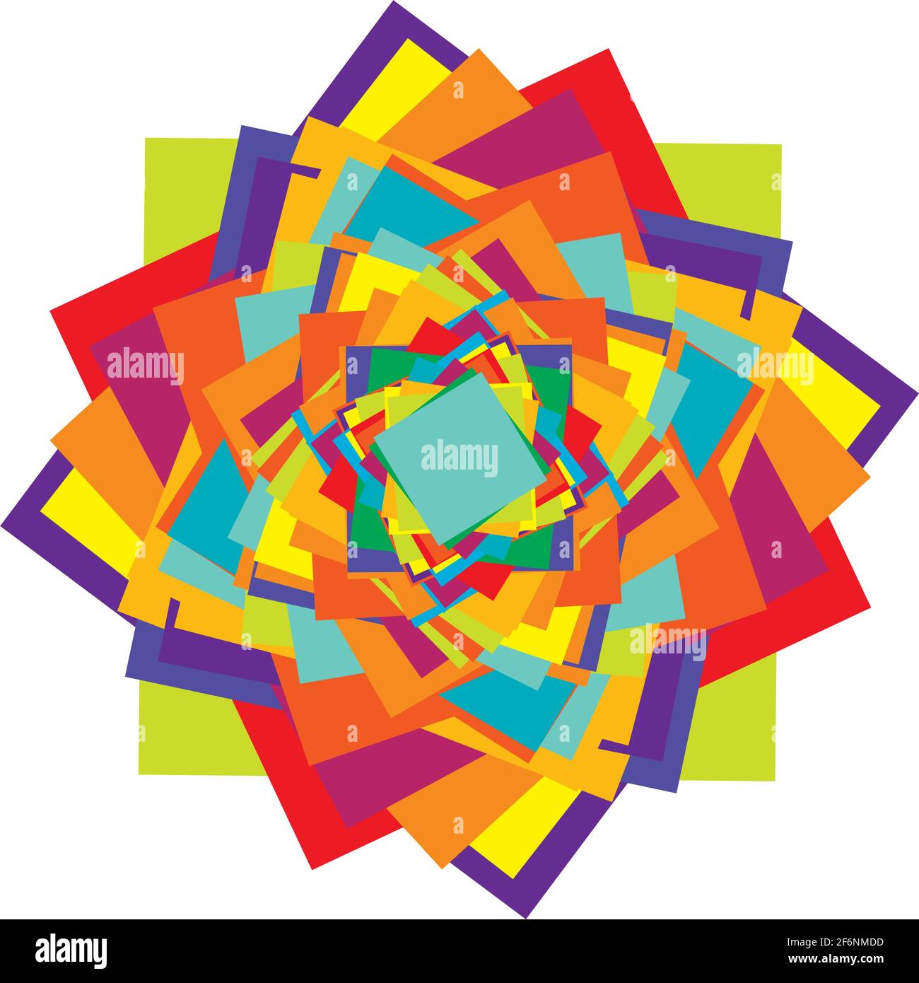 Colorful, vivid, vibrant multicolor abstract geometric shape, design ...