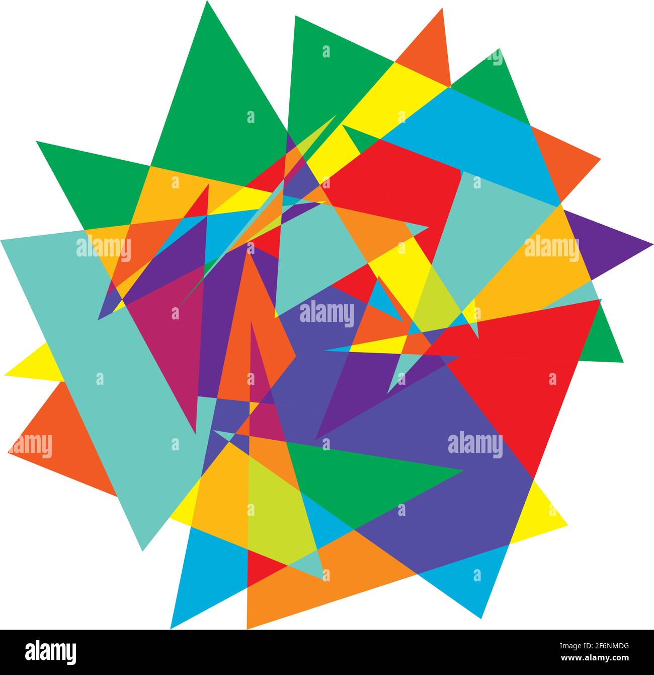 Vivid, vibrant abstract geometric, angular, edgy art. Random Picasso ...