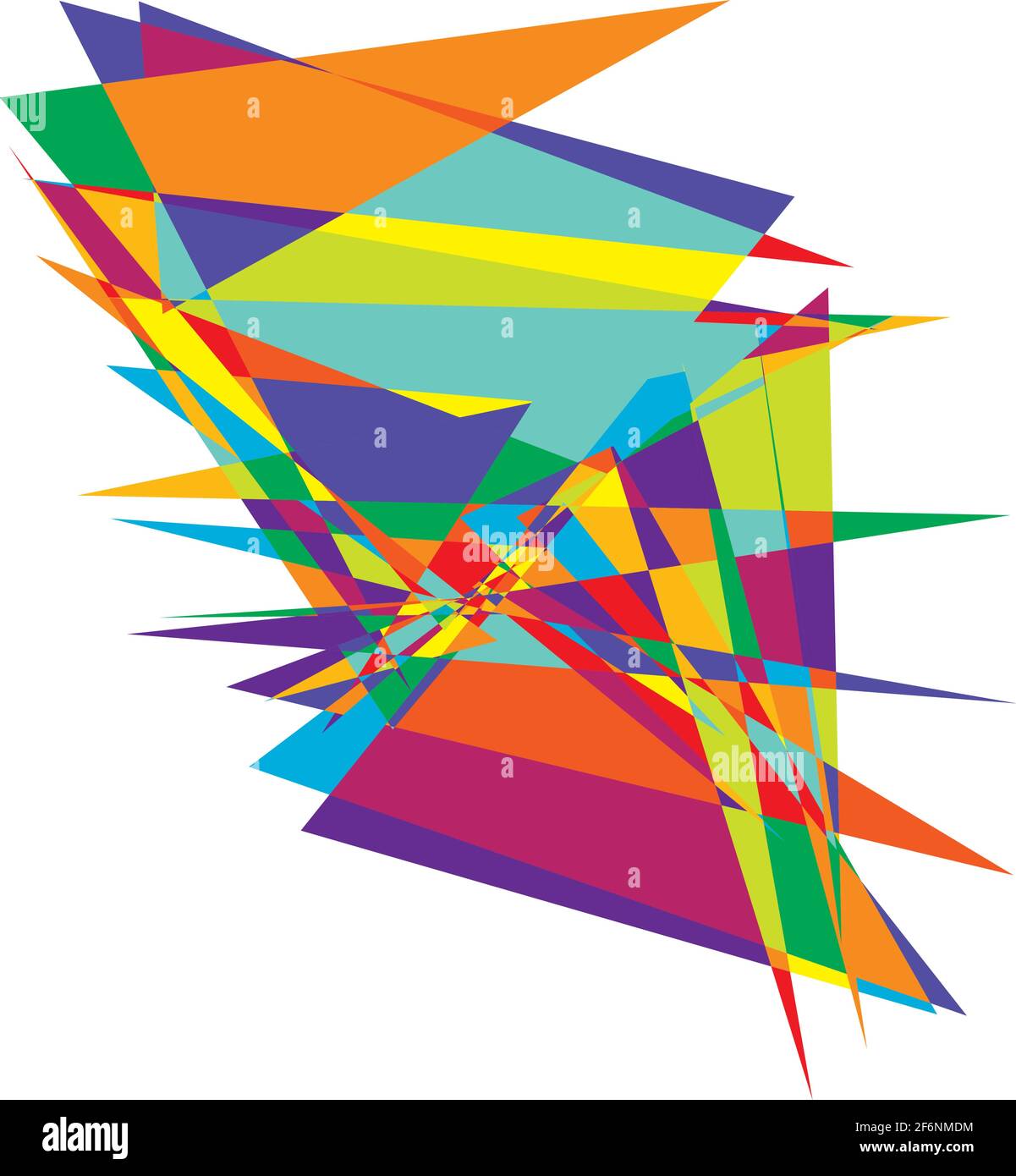 Vivid, vibrant abstract geometric, angular, edgy art. Random Picasso ...