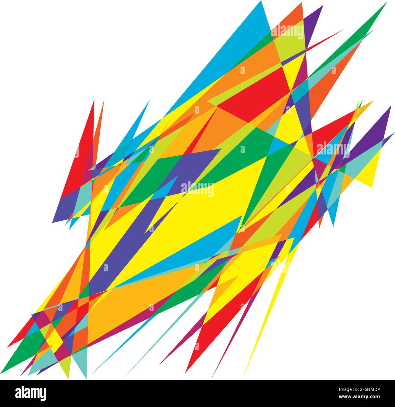 Vivid, vibrant abstract geometric, angular, edgy art. Random Picasso ...