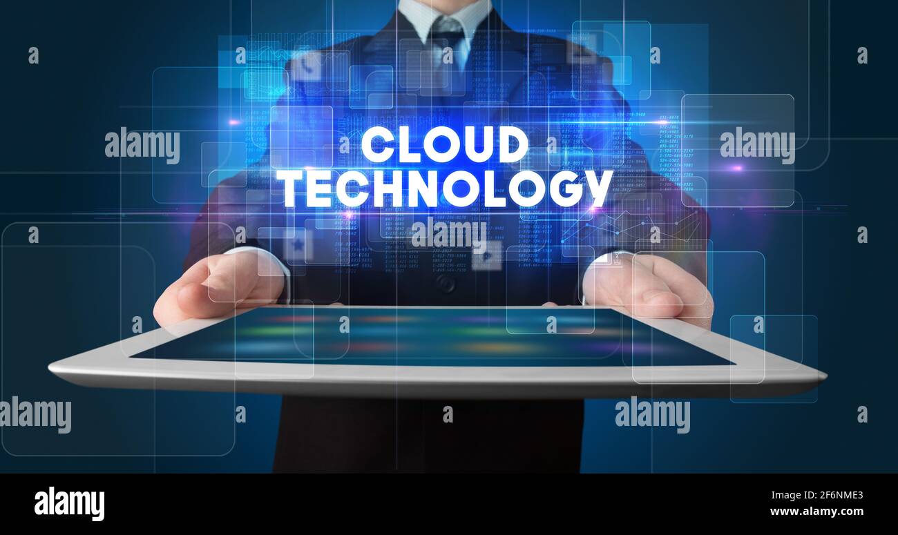 Person holding tablet, technology concept Stock Photo - Alamy