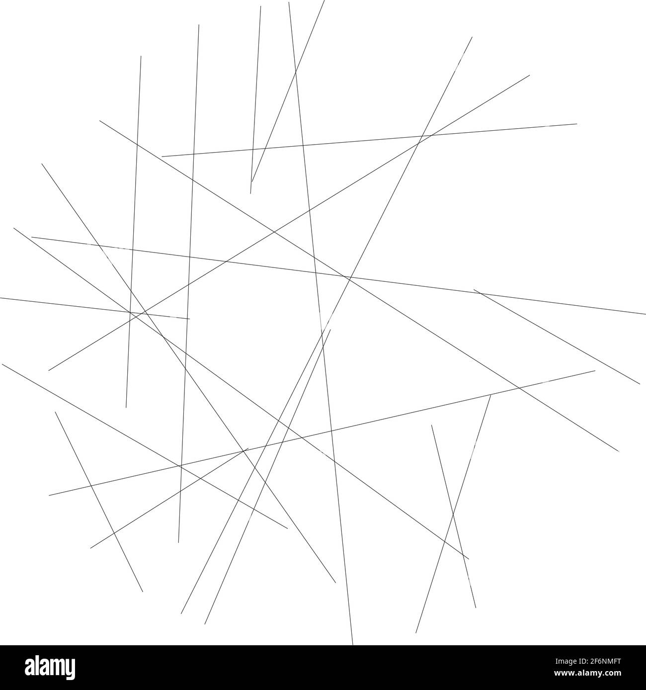 Random intersecting lines, stripes abstract geometric vector illustration. Chaotic dissaray of ...