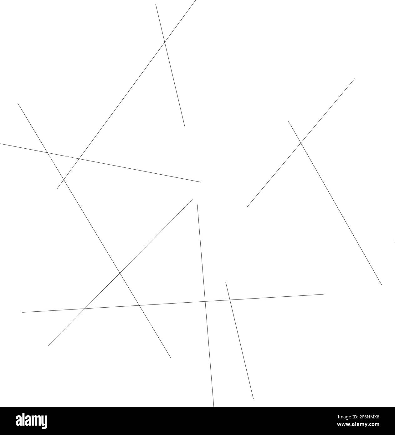 Random intersecting lines, stripes abstract geometric vector illustration. Chaotic dissaray of ...
