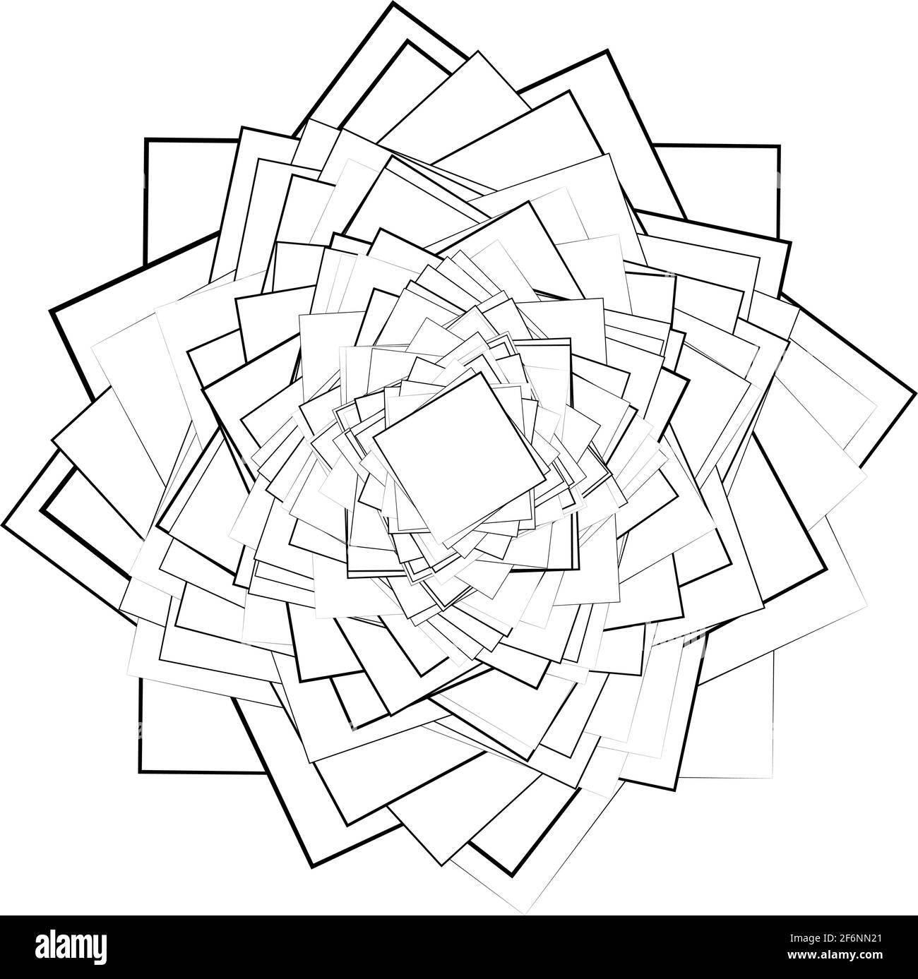 Outline, contour abstract geometric shape, design element. Overlapping ...