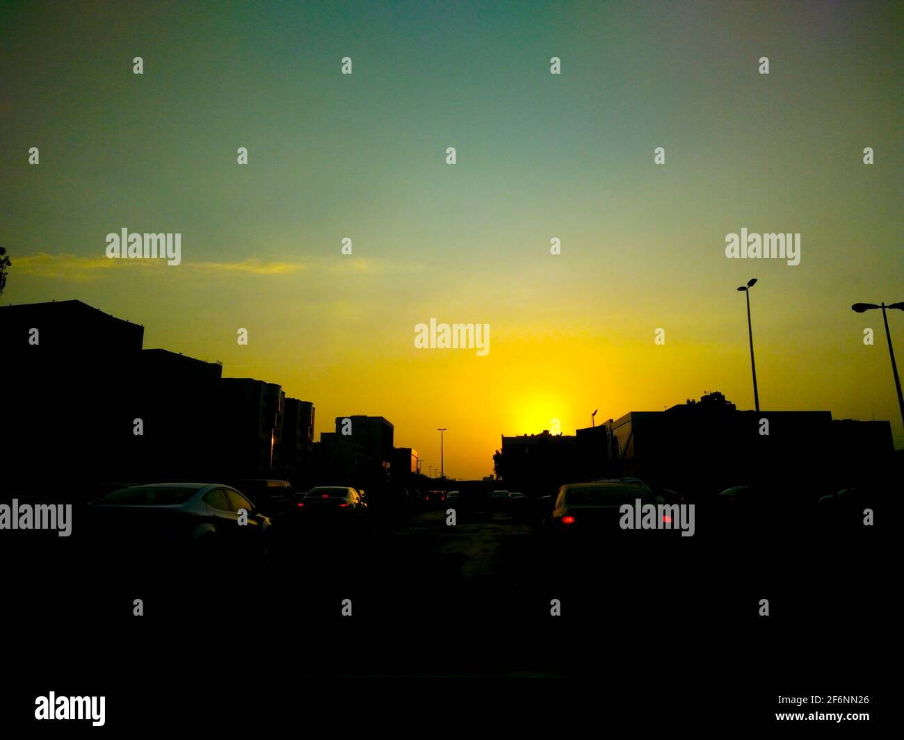 sunset with jeddah landscapes Stock Photo - Alamy