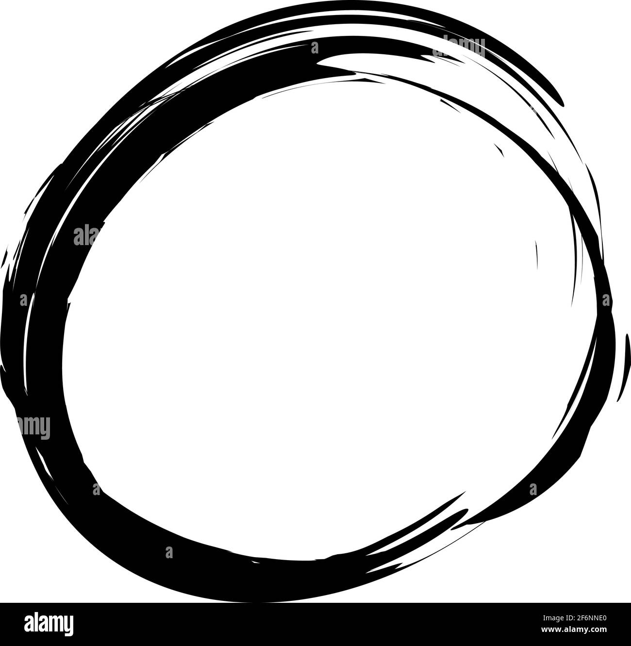 Black and white grungy, grunge circle contour. Abstract textured oval ...
