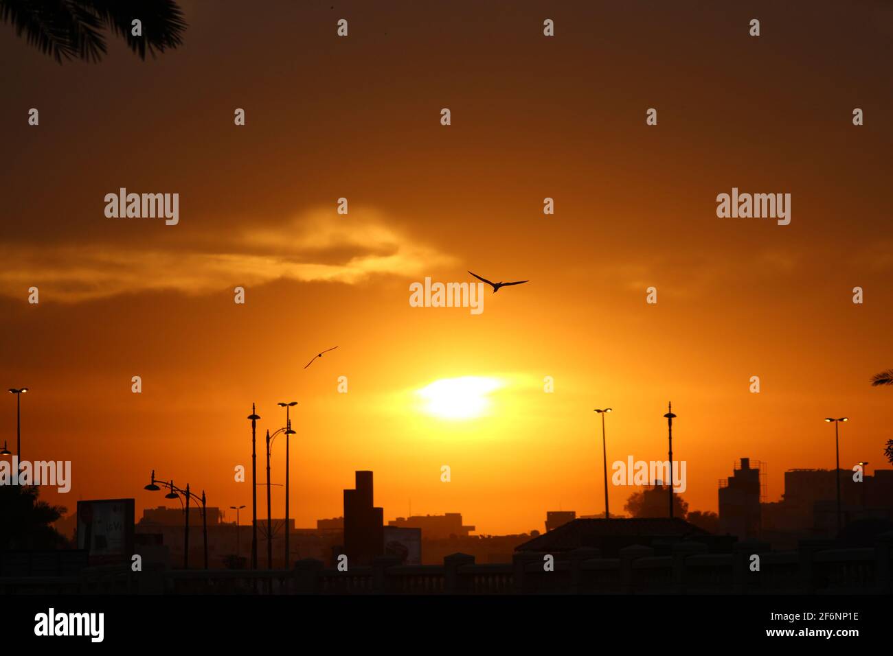 sunset with jeddah landscapes Stock Photo - Alamy