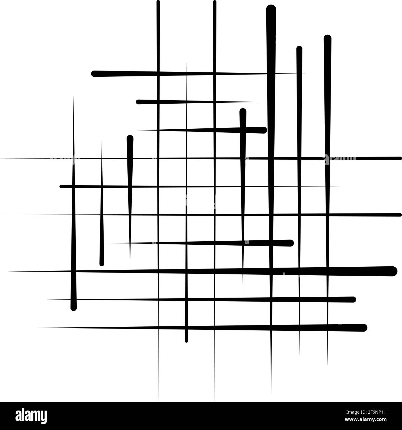 Abstract grid, mesh, lattice, grating geometric element. Cellular, reticular pattern with random ...