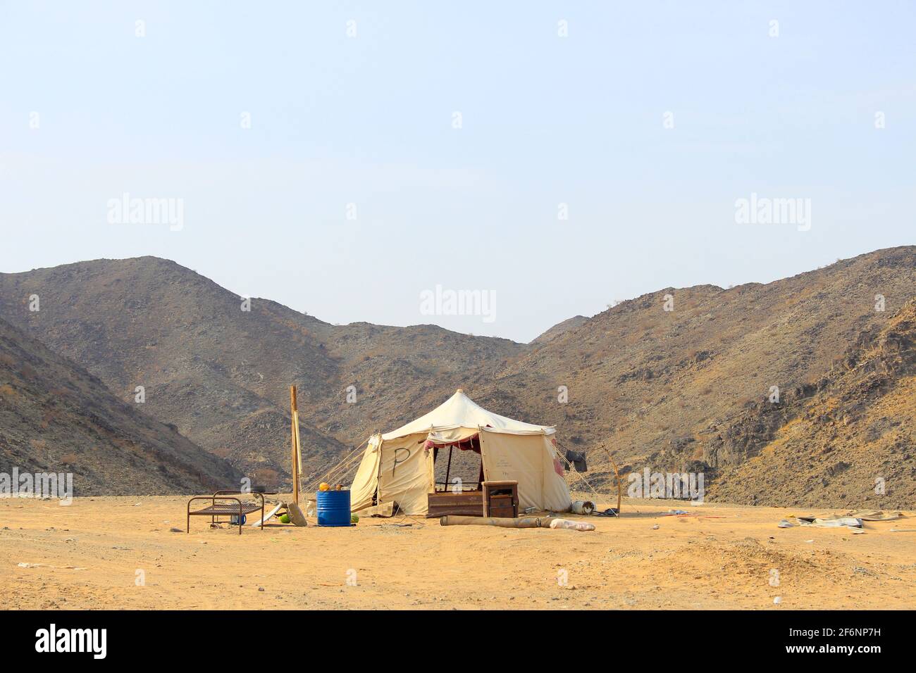 Goat Farm Desert Saudi Arabia Stock Photo - Alamy