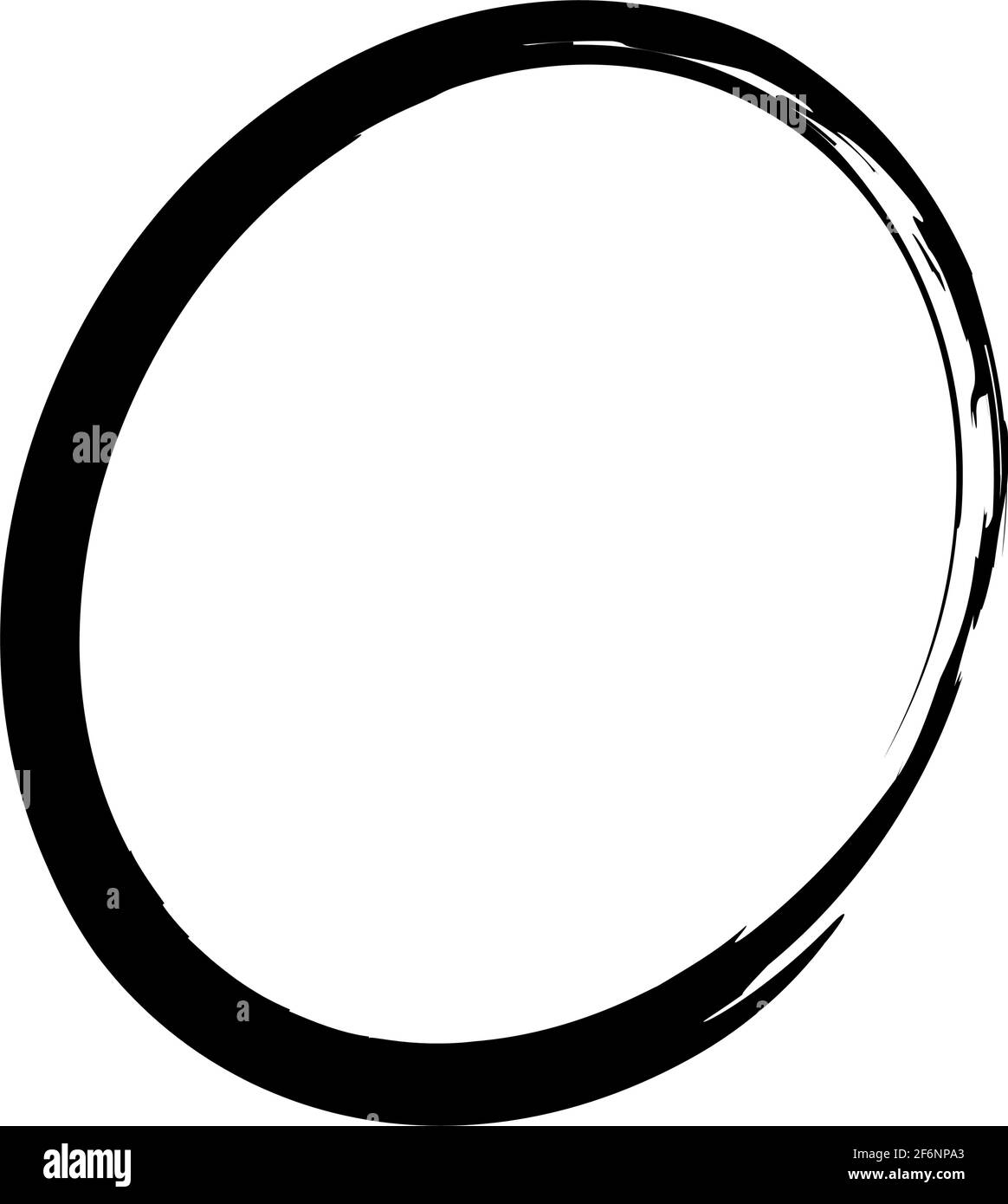 Black and white grungy, grunge circle contour. Abstract textured oval ...