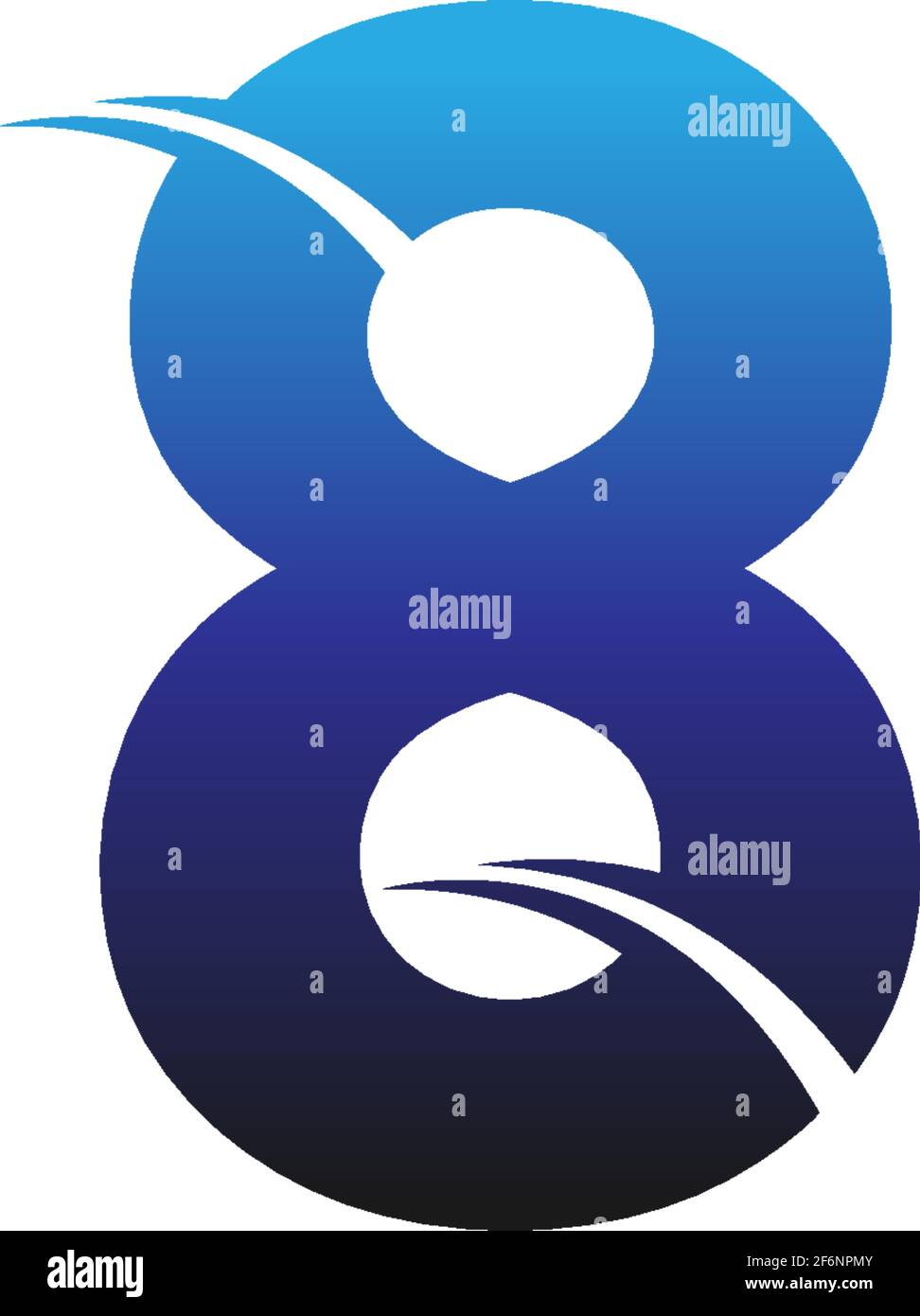 Number 8 logo design business template icon vector Stock Vector Image ...