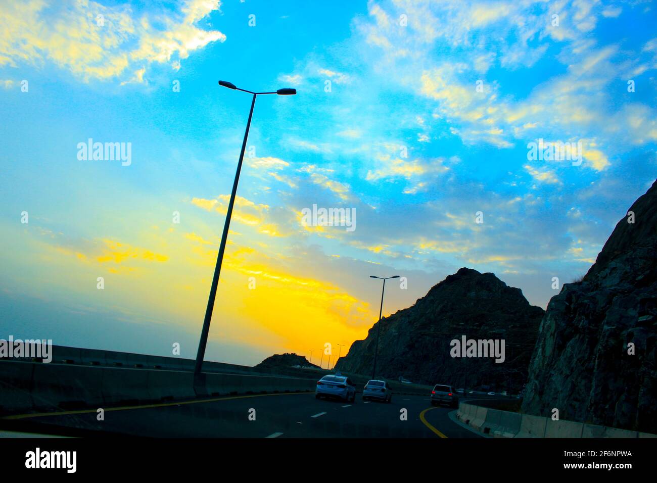 sunset with jeddah landscapes Stock Photo - Alamy
