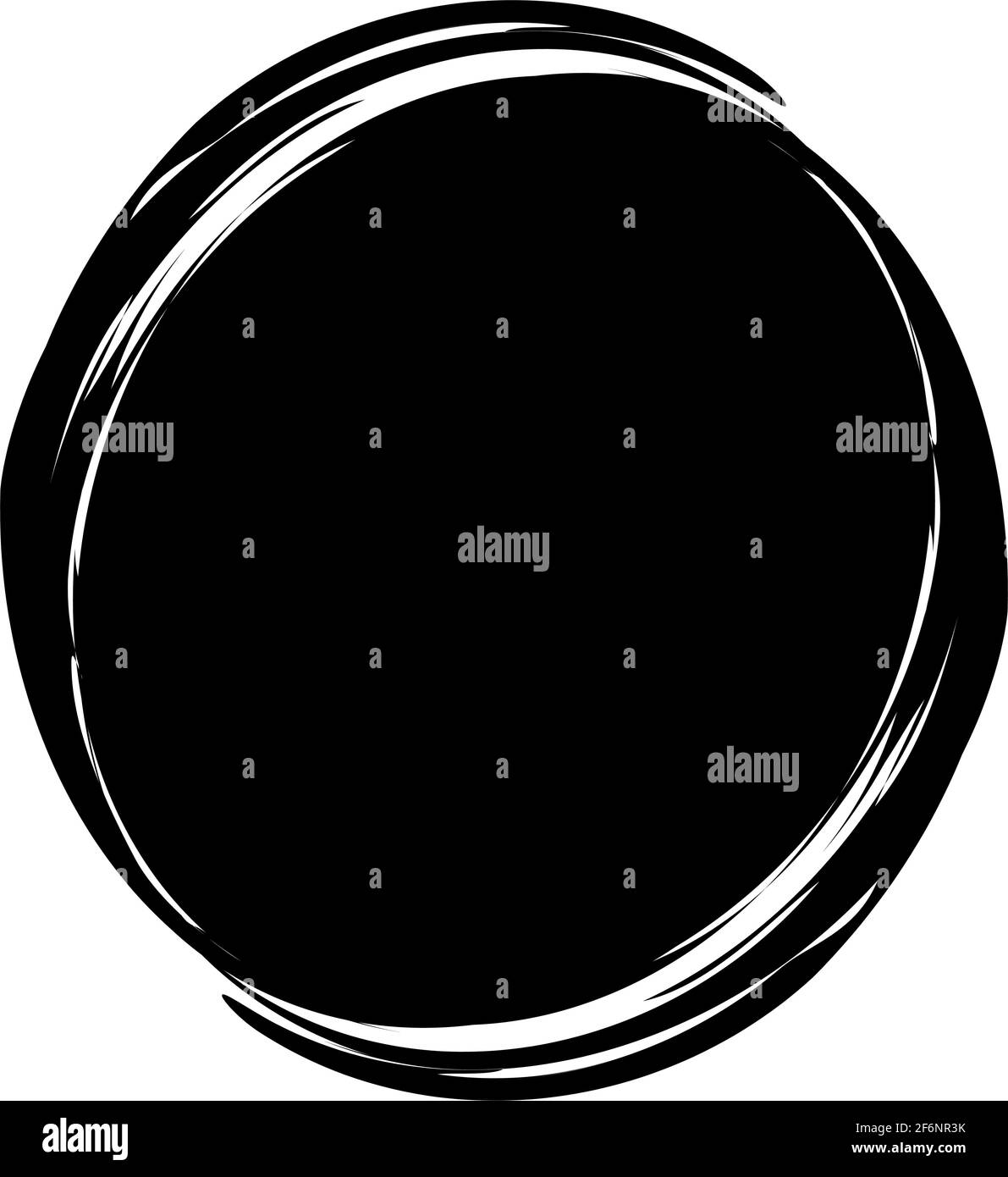 Grungy, grunge textured circle, oval. Inkspot, blob, blot and splatter ...