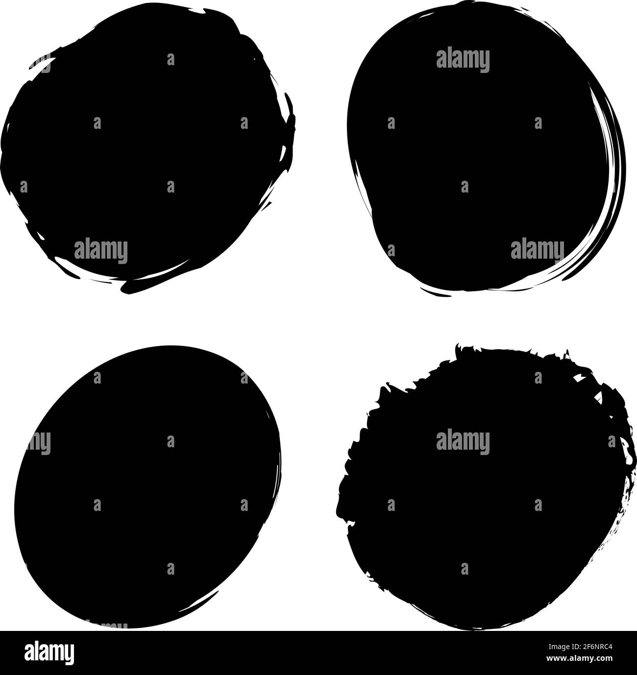 Grungy, grunge textured circle, oval. Inkspot, blob, blot and splatter ...