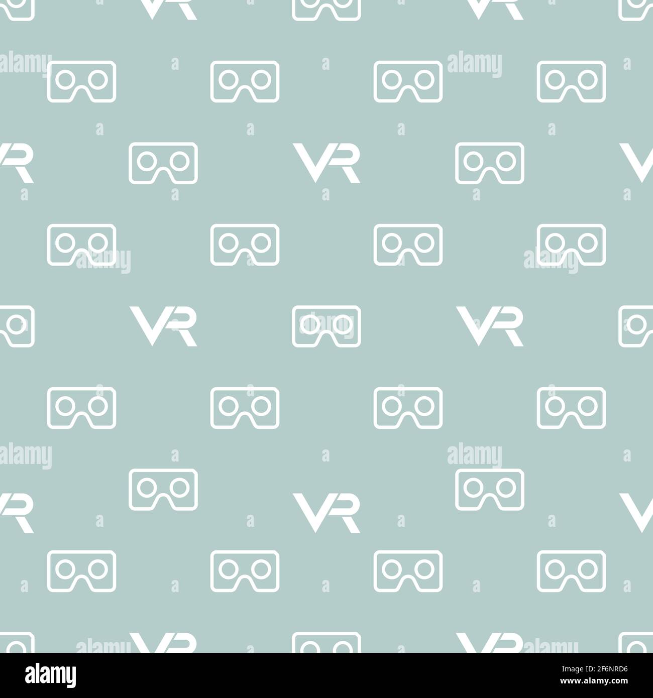 Seamless pattern with VR logos. Virtual reality white logos Stock Photo ...