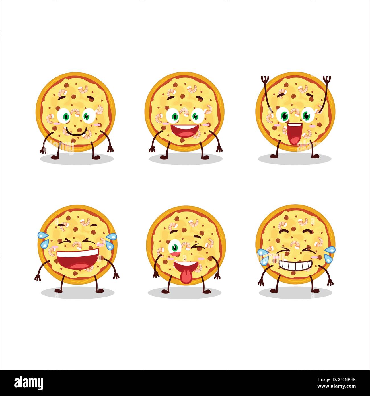 Cartoon character of marinara pizza with smile expression. Vector ...
