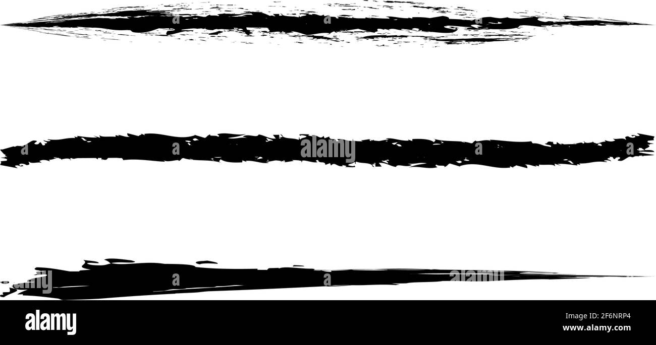 Grungy, textured grunge brush strokes set. Watercolor sketchy hand ...