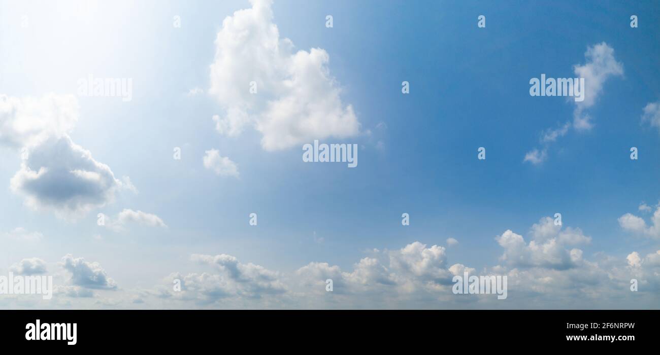 Beautiful view of blue sky with clouds. Beautiful shapes, partly cloudy ...