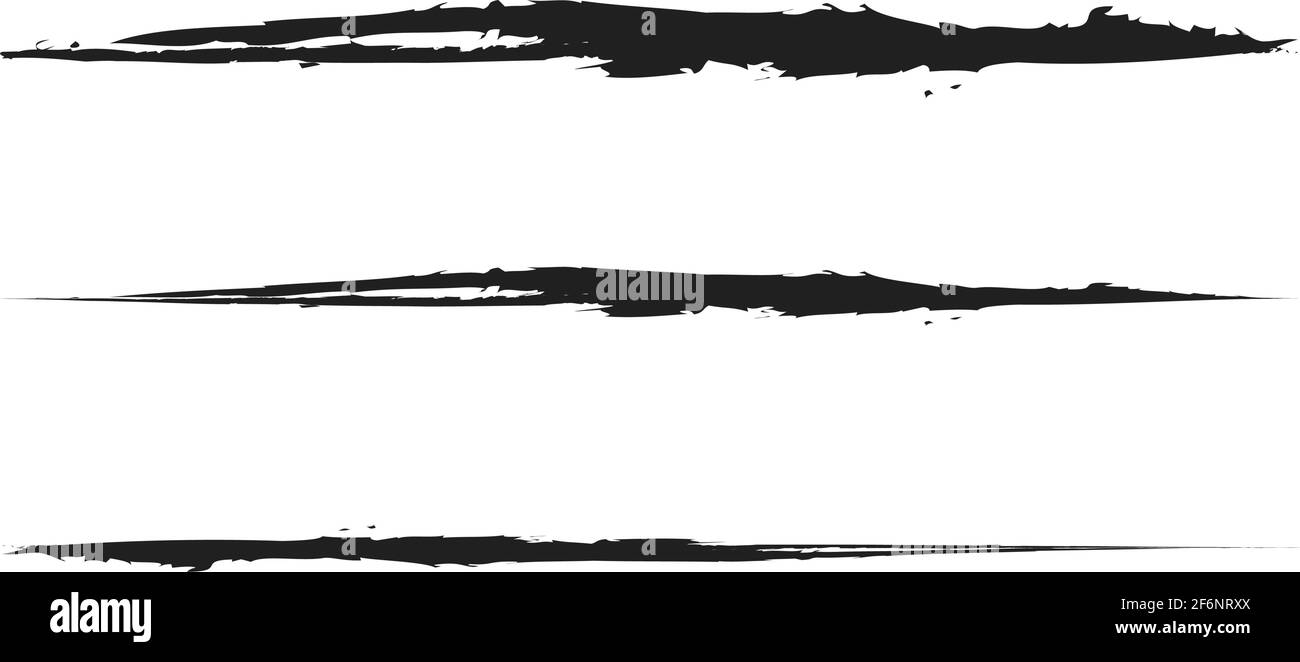 Grungy, textured grunge brush strokes set. Watercolor sketchy hand ...