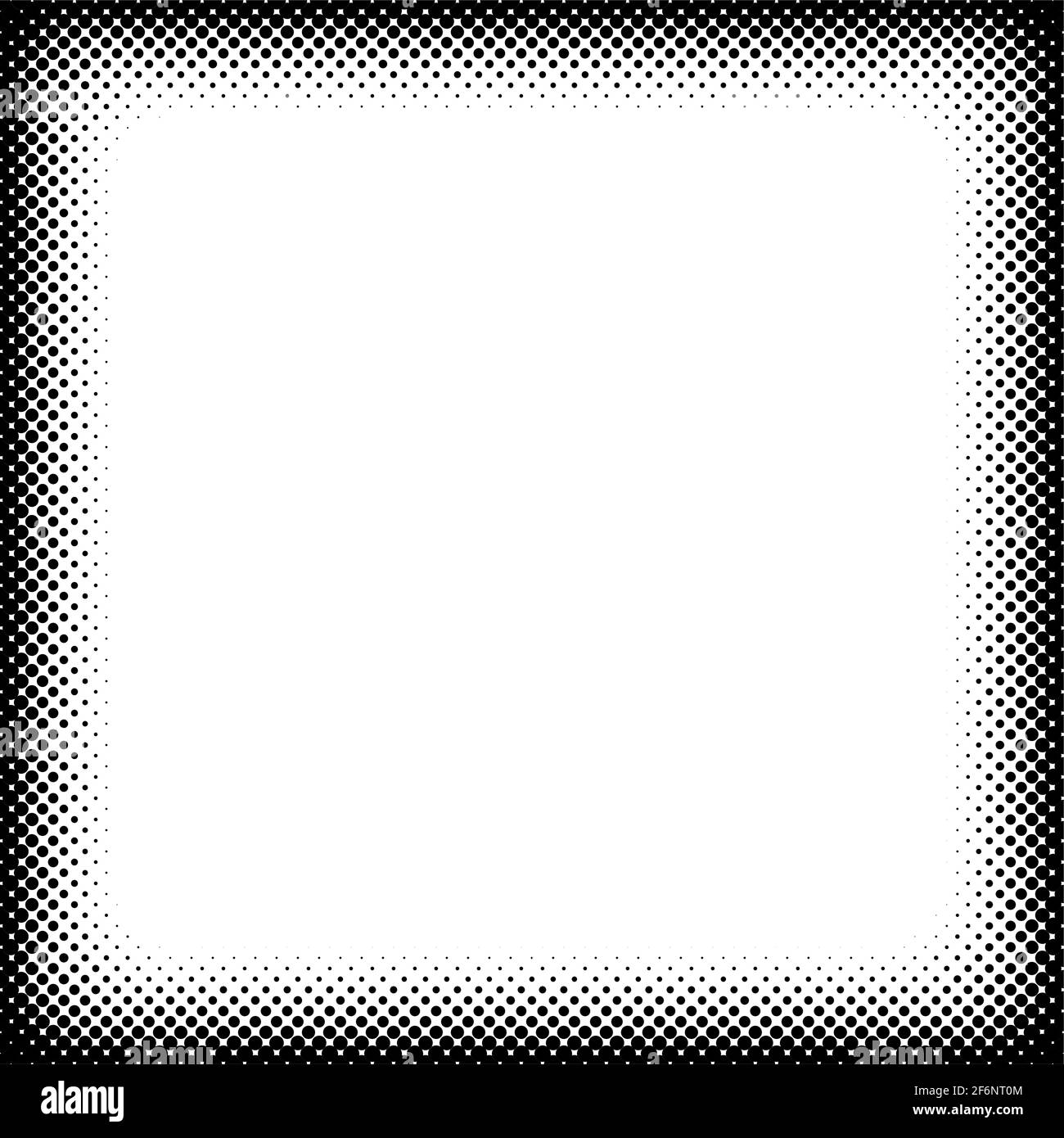 Halftone, screentone square format geometric picture, image frame ...