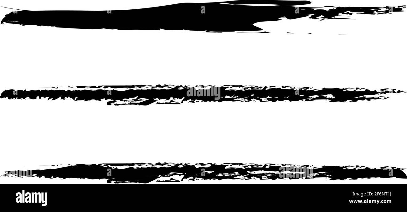 Grungy, textured grunge brush strokes set. Watercolor sketchy hand ...