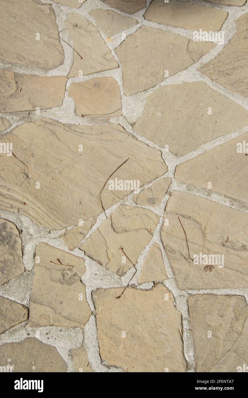 Background made from paving stones, floor texture, irregular natural ...