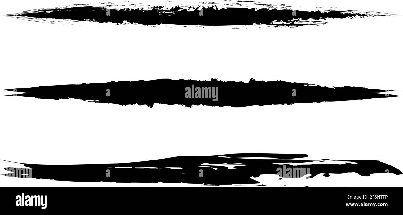 Grungy, textured grunge brush strokes set. Watercolor sketchy hand ...