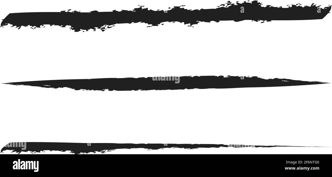 Grungy, textured grunge brush strokes set. Watercolor sketchy hand ...