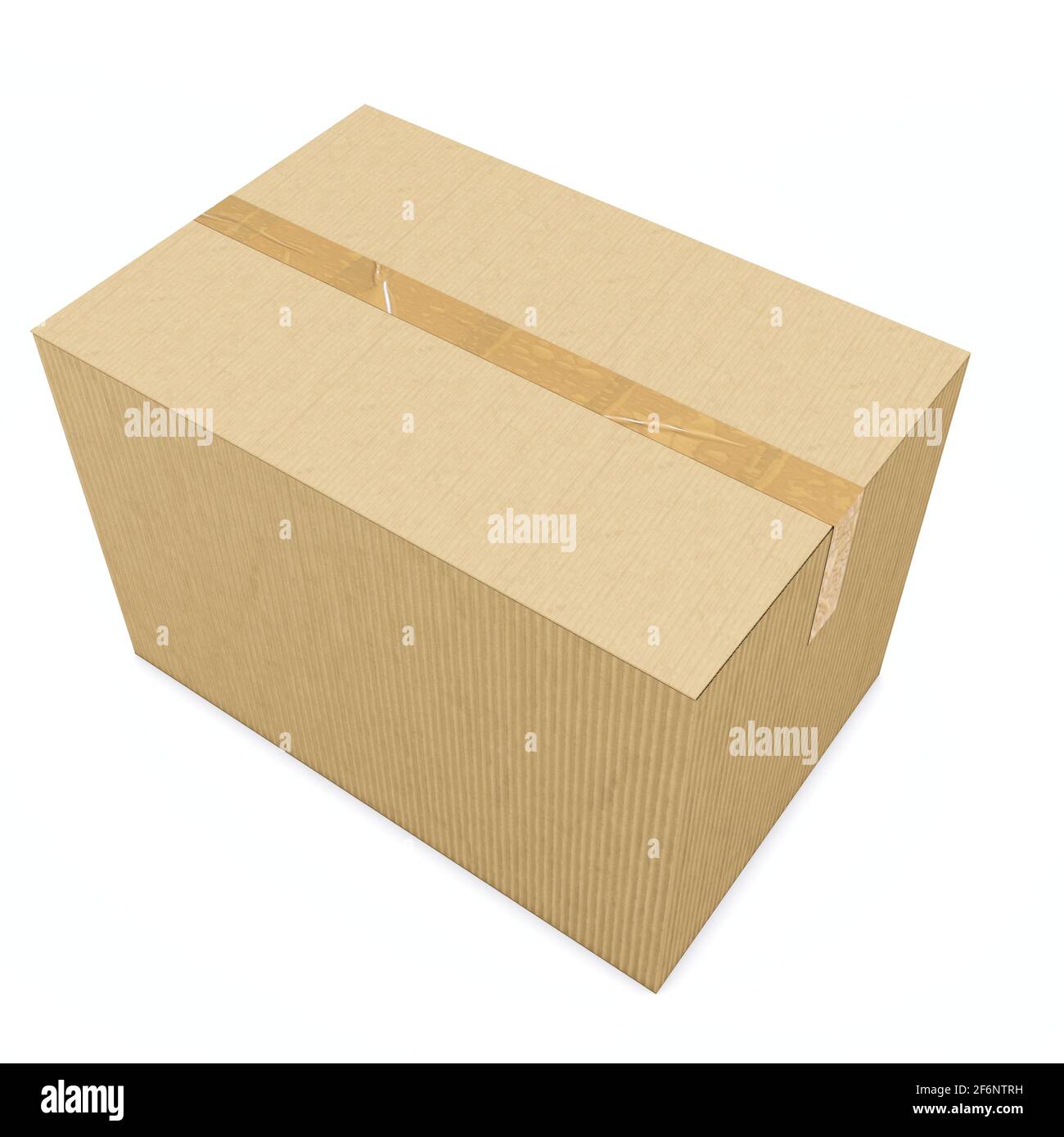 Cardboard box isolated on white background 3d illustration Stock Photo ...