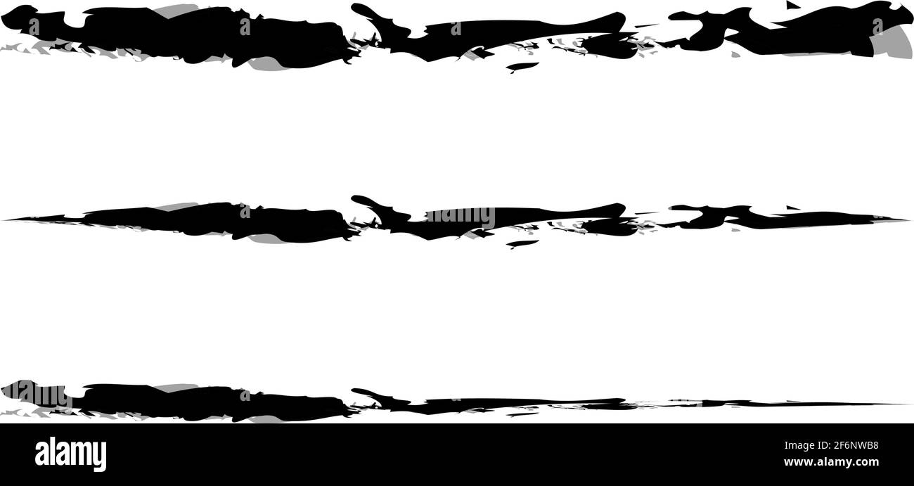 Grungy, textured grunge brush strokes set. Watercolor sketchy hand ...