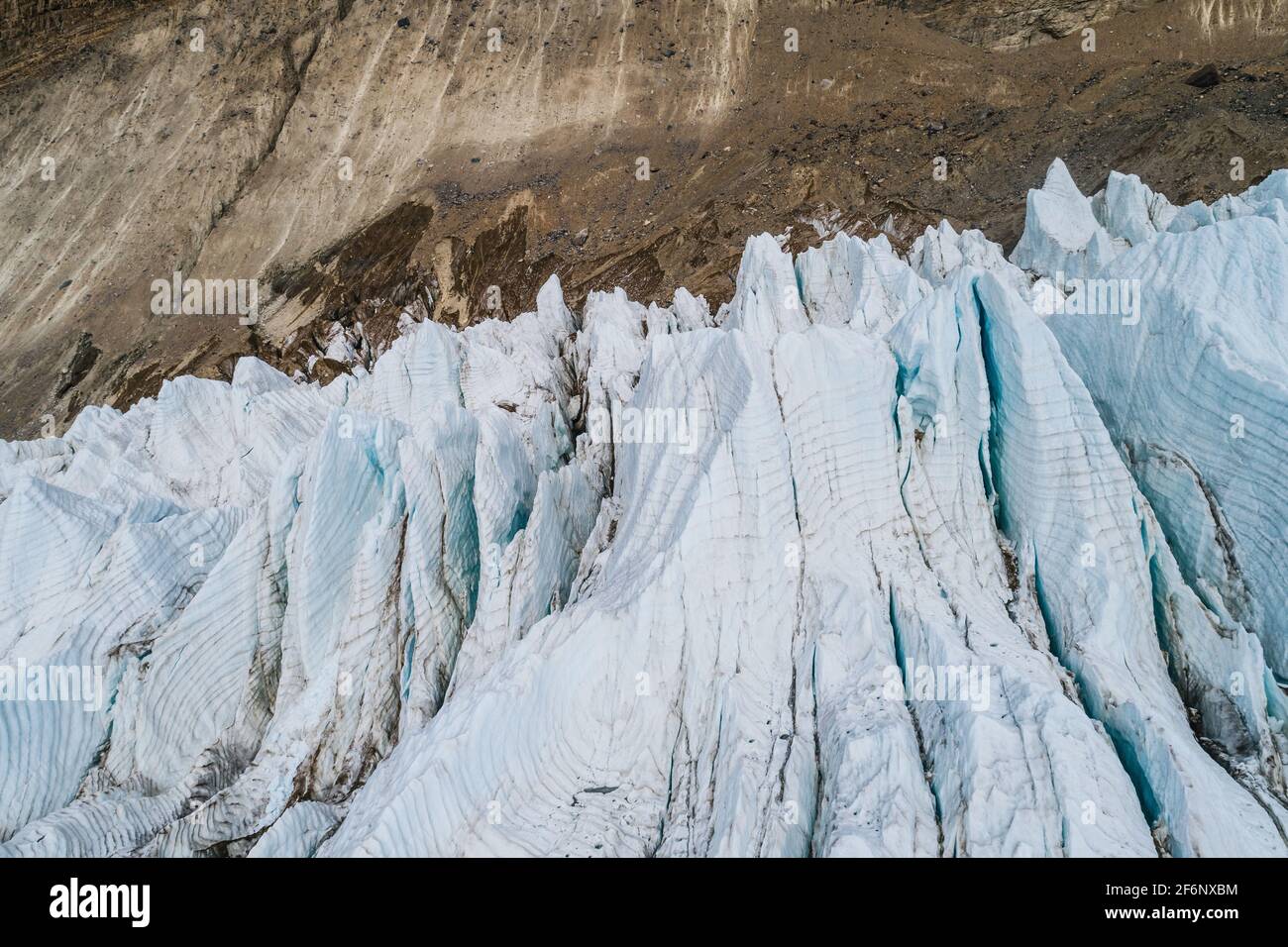 Aerial photography of Tibet Quden Nyima glacier landscape Stock Photo ...