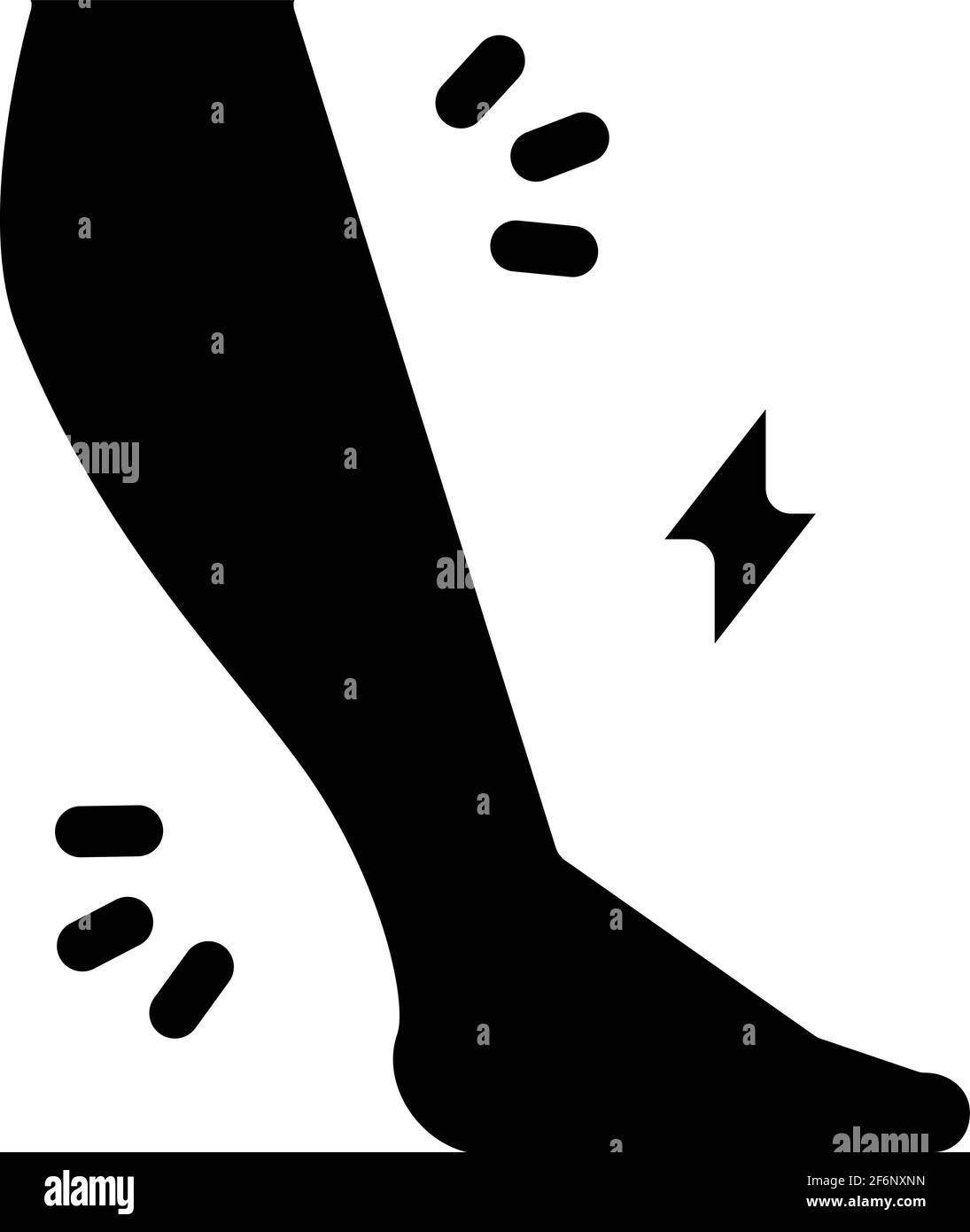 leg pain ill icon vector glyph illustration Stock Vector Image & Art ...