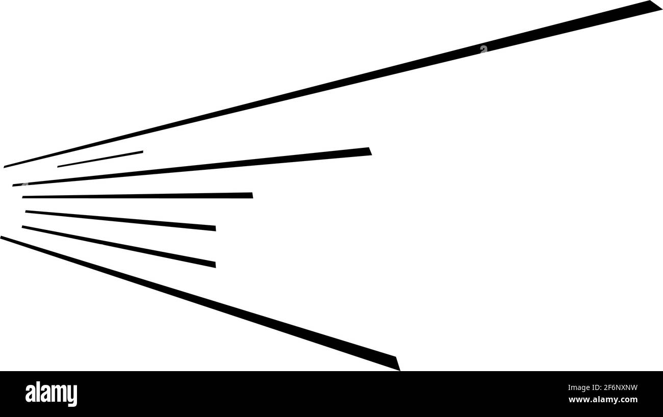 Dynamic 3D lines in perspective. Vanishing, diminishing lines, stripes ...