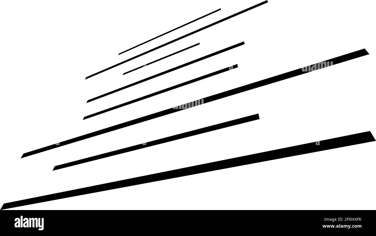 Dynamic 3D lines in perspective. Vanishing, diminishing lines, stripes ...