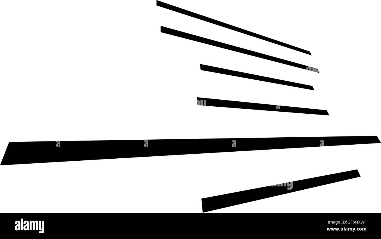 Dynamic 3D lines in perspective. Vanishing, diminishing lines, stripes ...