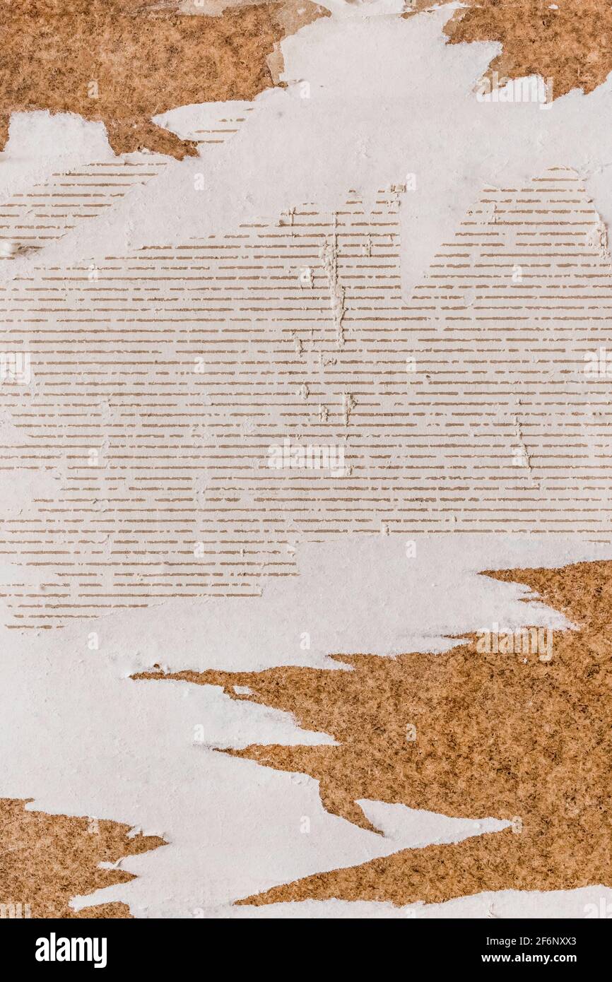 Piece of paper background, repair in the house wall, old wallpaper ...